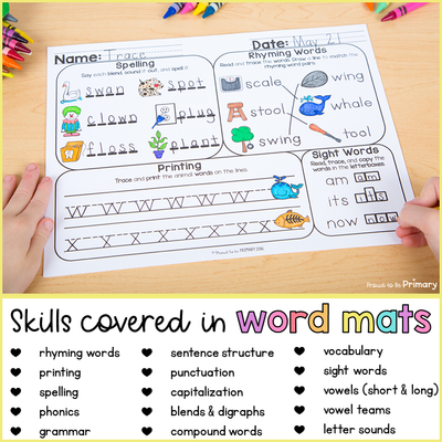 May Word Work and Daily Language Arts Review