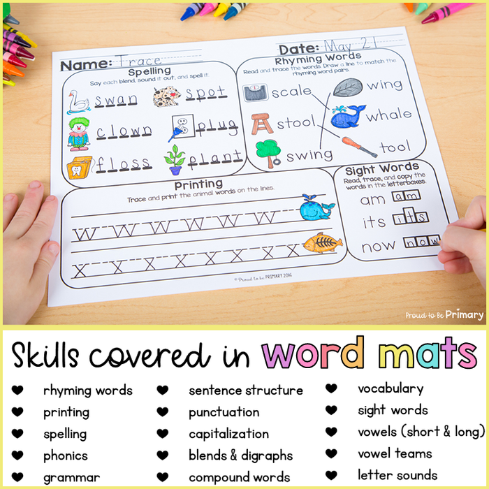 May Word Work and Daily Language Arts Review