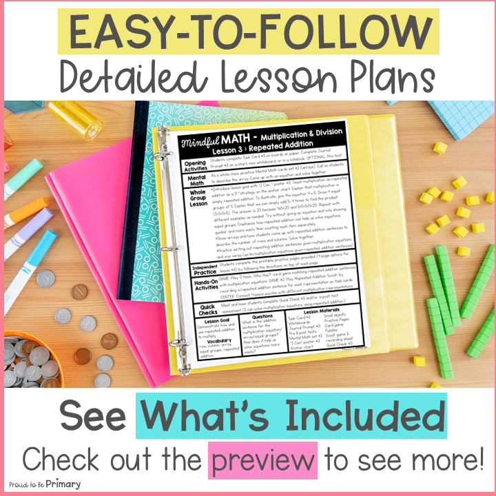 Multiplication & Division - Second Grade Mindful Math – Proud to be Primary