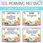 June End of the Year SEL Morning Meeting Slides Activities & Greetings