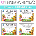 May Spring SEL Morning Meeting Slides Activities, Questions, Greetings