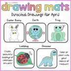 April Spring Directed Drawing - Easter Bunny, Earth Day, Frog, Ladybug