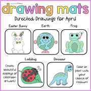 April Spring Directed Drawing - Easter Bunny, Earth Day, Frog, Ladybug