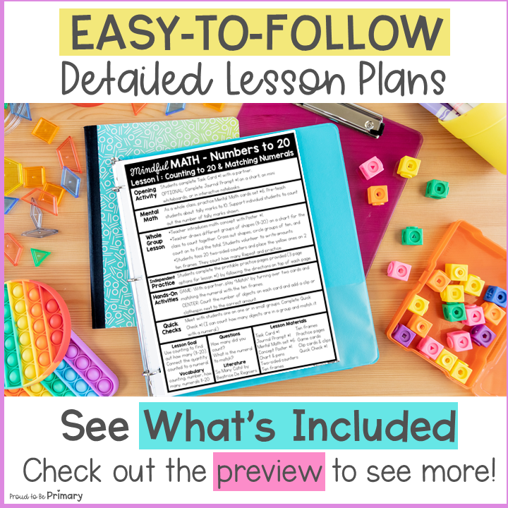 Numbers to 20 - First Grade Mindful Math – Proud to be Primary