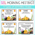 October Fall Halloween Morning Meeting Google Slides SEL Activities Qu
