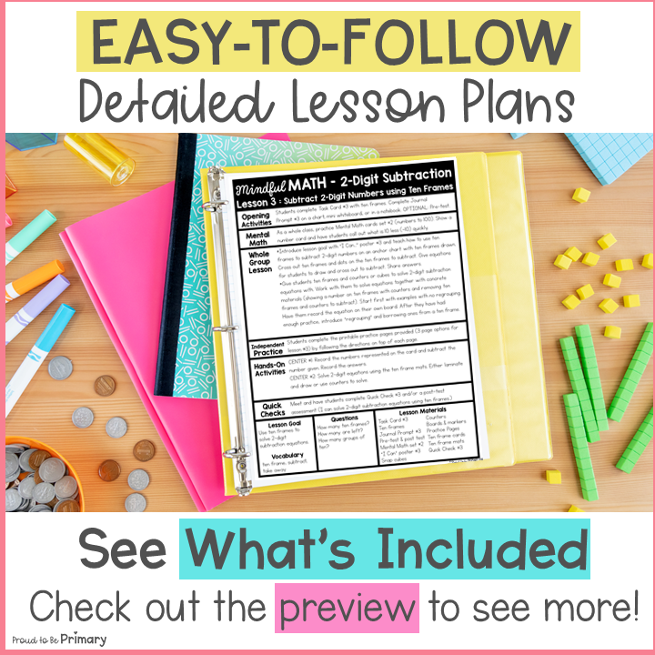 Subtraction 2nd Grade Lesson Plans