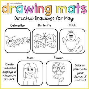 Spring Directed Drawings - How to Draw Mom for Mother’s Day, butterfly