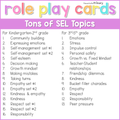 Social Skills Role Play Scenario Task Cards - Social Emotional SEL Gro