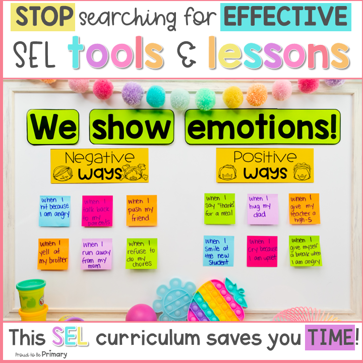 Emotions & Feelings SEL & Character Education Curriculum – Proud to be ...