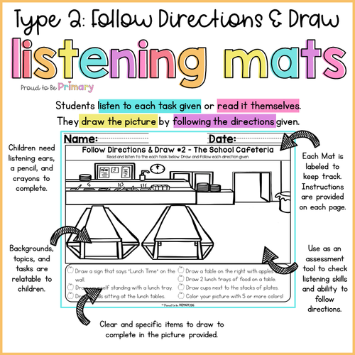 Listening & Following Directions Activities Bundle