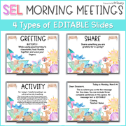March Spring SEL Morning Meeting Google Slides Activities Greetings Qu