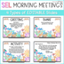 Spring SEL Morning Meeting Slides March Activities, Questions, Greetin