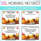November Morning Meeting Slides - Activities, Question, Greetings - Th