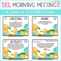 April Spring SEL Morning Meeting Slides Activities and Questions