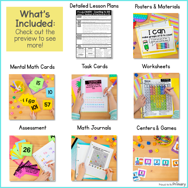 Counting to 100 - Kindergarten Mindful Math – Proud to be Primary