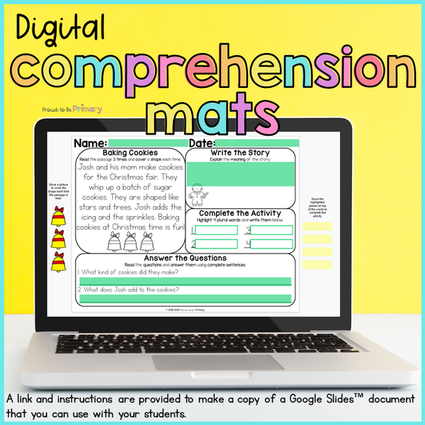 December Reading Comprehension Passages: Daily Comprehension Mats ...