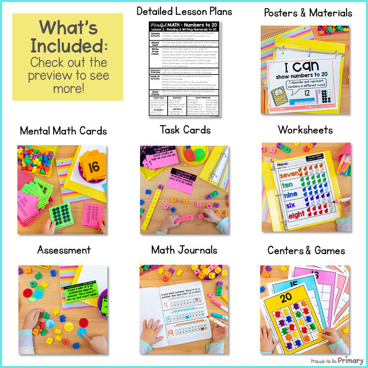 Numbers to 20 - Kindergarten Mindful Math – Proud to be Primary