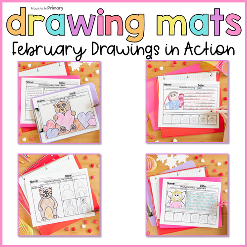 Directed Drawings for February | How to draw Cupid, bear, dragon, grou