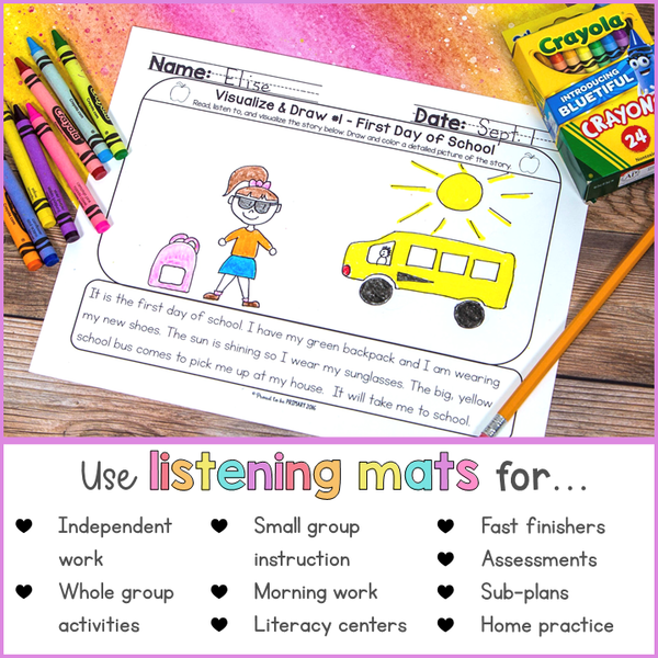 Listening Activities for Back to School (August or September) – Proud ...