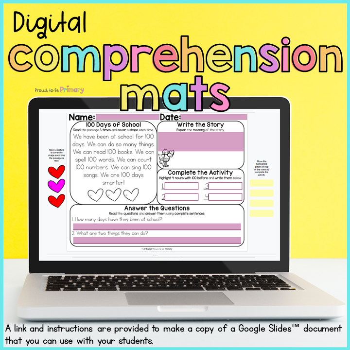 February Reading Comprehension Passages: Daily Comprehension Mats ...