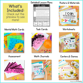 Kindergarten Math Graphing & Sorting By Attributes Centers, Lessons, A