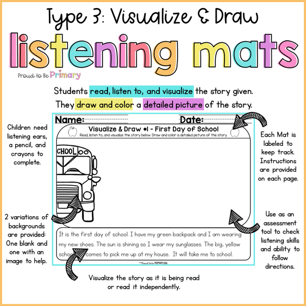 Listening & Following Directions Activities Bundle – Proud to be Primary