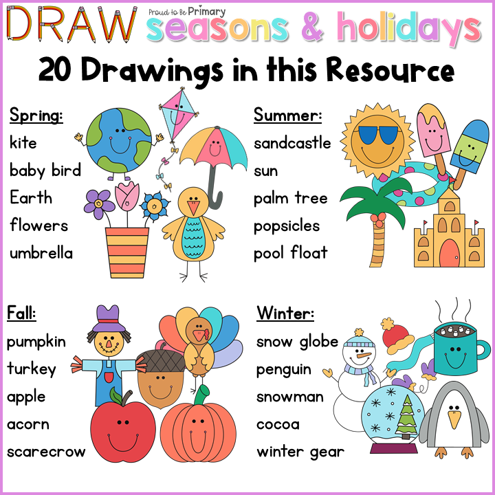 Seasonal Directed Drawing Activities – Proud to be Primary