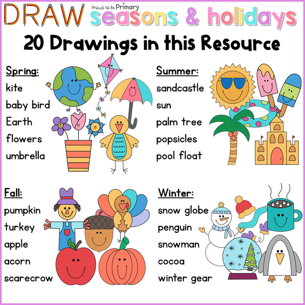 Seasonal Directed Drawing Activities – Proud to be Primary