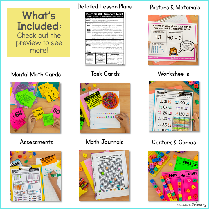 Numbers to 100 & 120 {Place Value, Skip Counting} - First Grade Mindfu ...