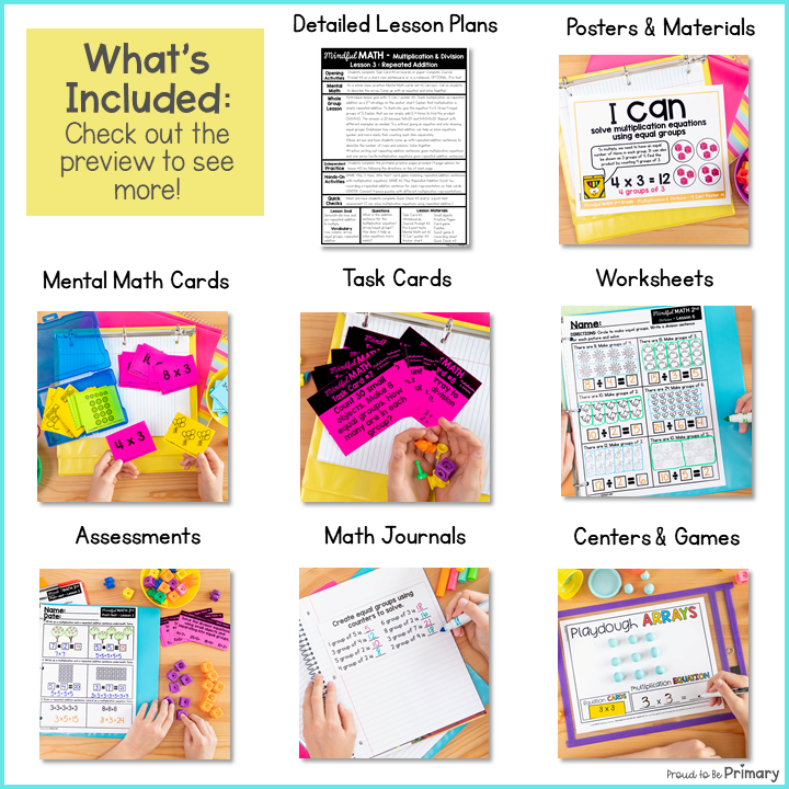 Multiplication & Division - Second Grade Mindful Math – Proud to be Primary