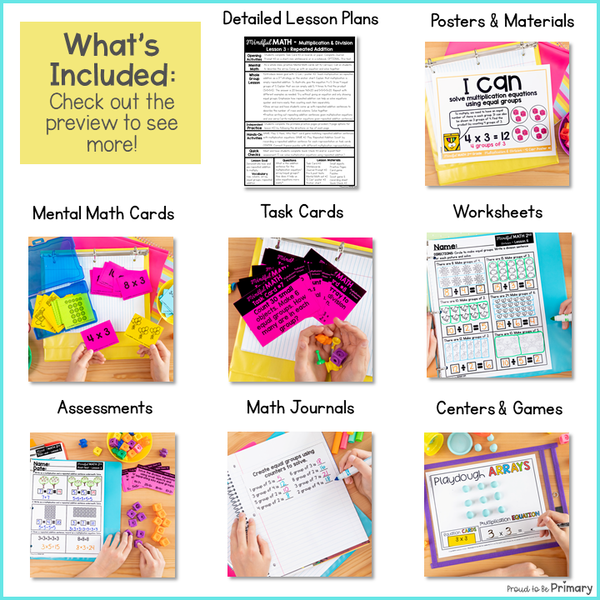 Multiplication & Division - Second Grade Mindful Math – Proud to be Primary