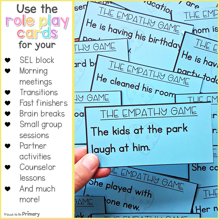 Role Play Scenario Task Cards for Social-Emotional SEL Lessons – Proud ...