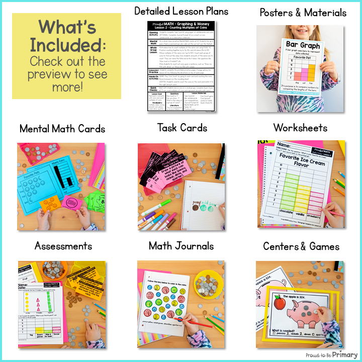 Graphing, Money & Financial Literacy - First Grade Mindful Math – Proud ...