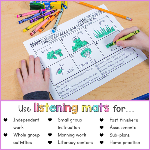 Listening & Following Directions Activities Bundle