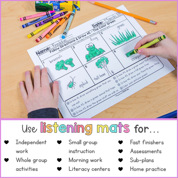 Listening & Following Directions Activities Bundle – Proud to be Primary
