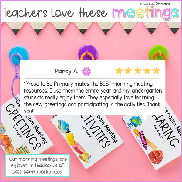 Morning Meeting Slides, Cards, & Posters for Back to School – Proud to ...