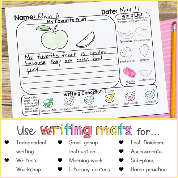 Writing Prompts Practice for May – Proud to be Primary