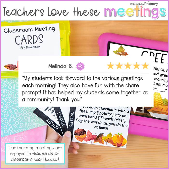 November Thanksgiving Fall SEL Morning Meeting Google Slides Activitie