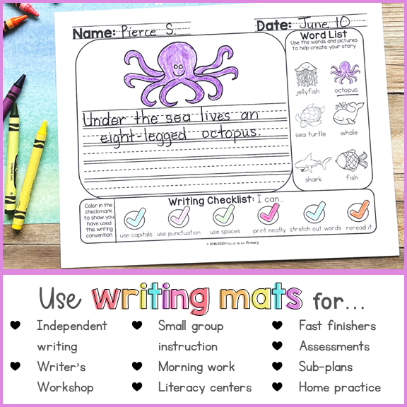 Summer Writing Prompts Practice for June – Proud to be Primary