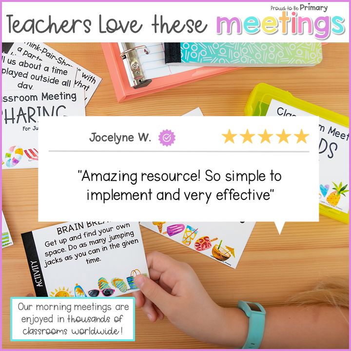 Morning Meeting End of the Year Slides & Cards – Proud to be Primary