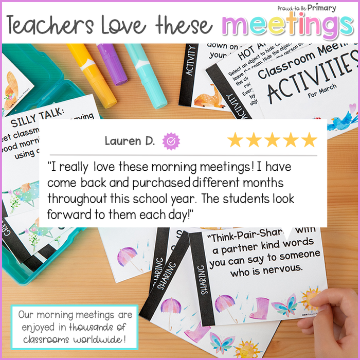March Spring SEL Morning Meeting Google Slides Activities Greetings Qu