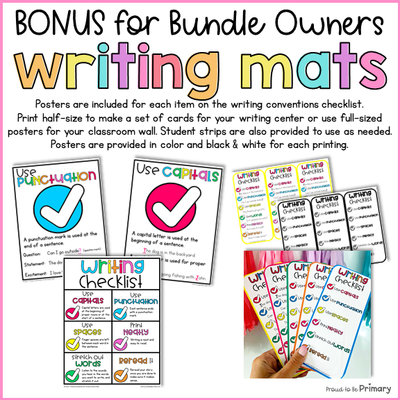 Writing Prompts Practice Mats BUNDLE