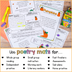 Poem of the Week Poetry Activity Mats for October