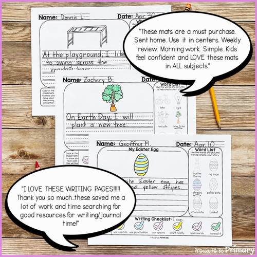 April Spring Easter Earth Writing Center Prompts Paper Morning Work Ac