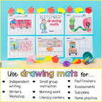 Back to School Fall Directed Drawing - School Bus, Kid Self Portrait,