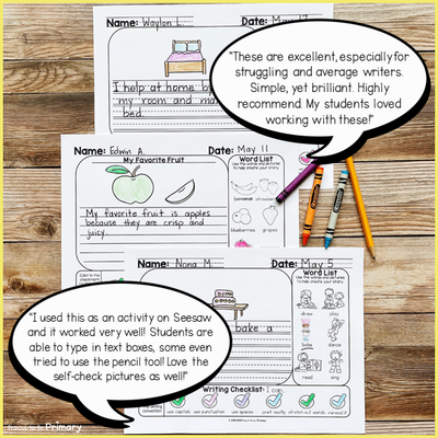 May Spring Mother's Day Writing Center Prompts Paper Morning Work Acti