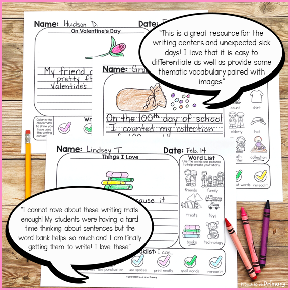 Writing Prompts Practice for February – Proud to be Primary