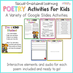 Social-Emotional Learning Poems and Activities
