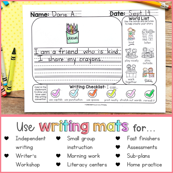 Back to School Writing Prompts – Proud to be Primary