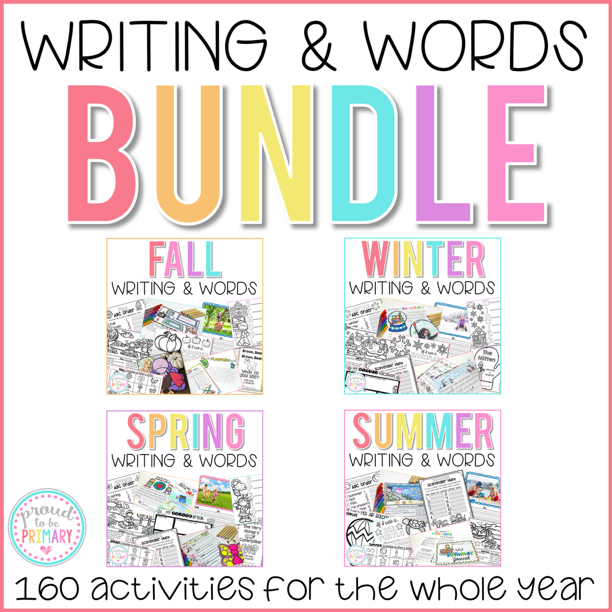 Writing and Word Work Activities Bundle – Proud to be Primary